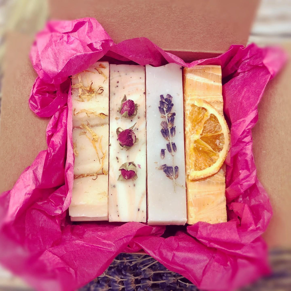 Handmade Soap Gift Box - 4 Beautifully Decorated Soaps. Vegan Gift Box ...
